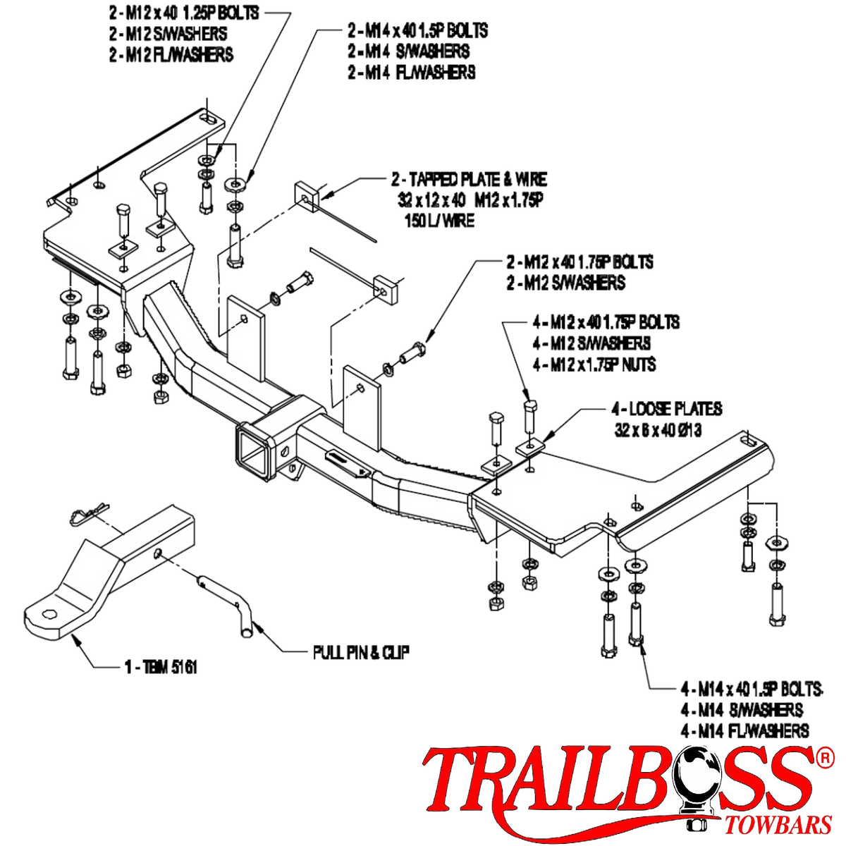 Lexus LX470 SUV 03/1998 - 12/2007 - Towbar Kit - HEAVY DUTY PREMIUM ...